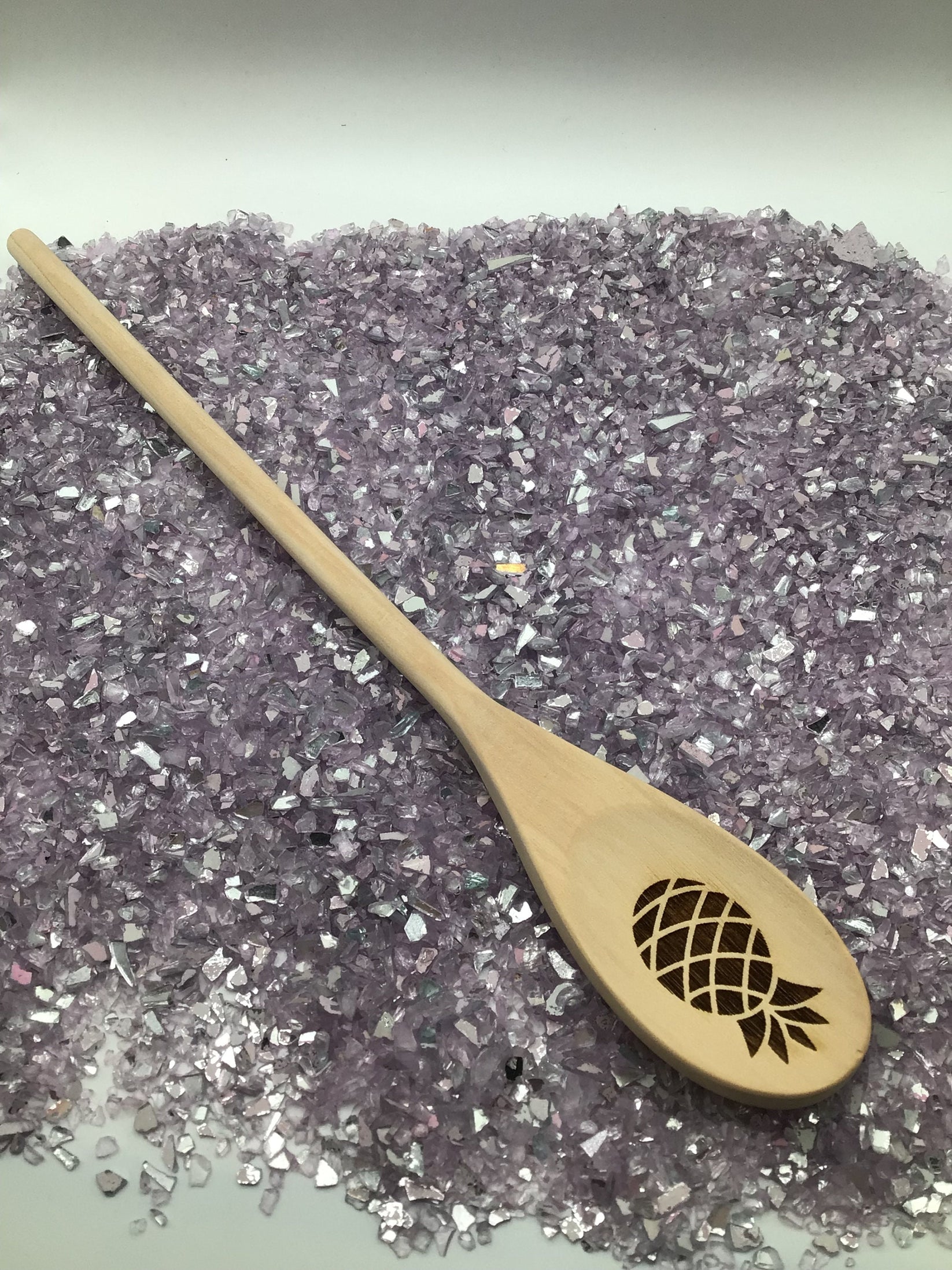 Upside Down Pineapple Engraved Wood Spoon, 12 inch length – Bound Kitten